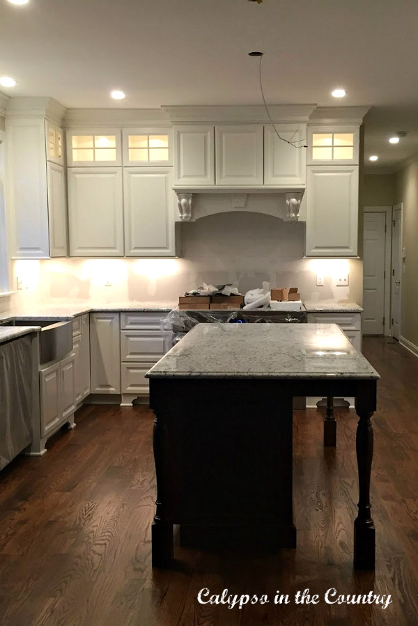 White Ice Granite Countertops (Kitchen Renovation) - Calypso in the Country
