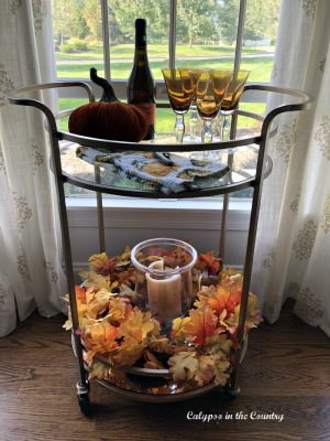 3 Ways to Decorate a Bar Cart for Fall - Calypso in the Country
