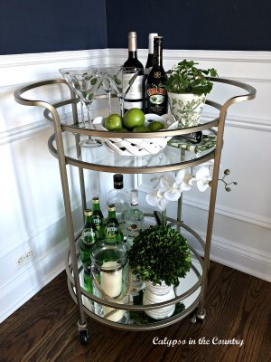 Decorating a Spring Bar Cart (3 Simple Styling Ideas) - Calypso in the ...